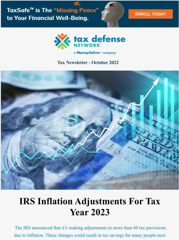 Tax Defense Network: TDN Newsletter - 2023 Tax Changes Announced | Milled