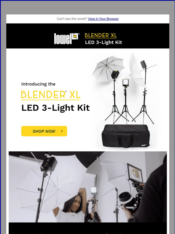Tiffen: The Power Of Three - Lowel Blender XL LED 3-Light Kit | Milled