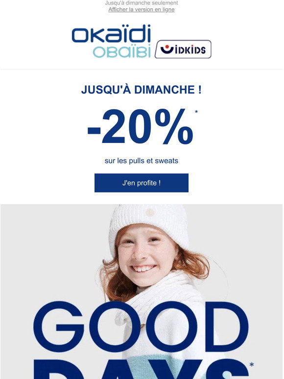 Okaïdi - Obaïbi: -20% sur tous les pulls et sweats 💥 | Milled