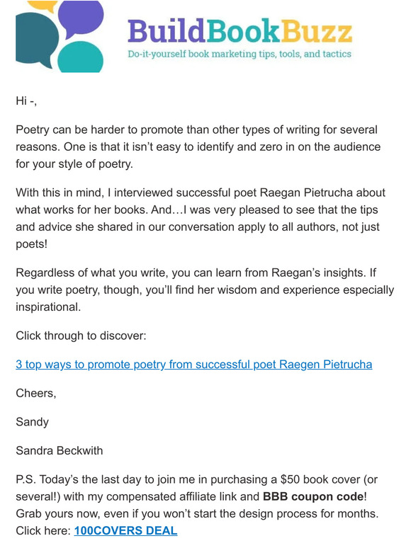 Build Book Buzz: [Build Book Buzz] Promotion tips for poets and others ...