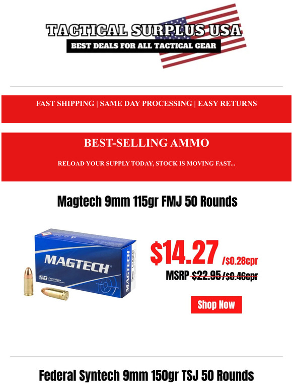 Tactical Surplus USA: 🔥 BEST-SELLING AMMUNITION IS HERE! 🔥 | Milled
