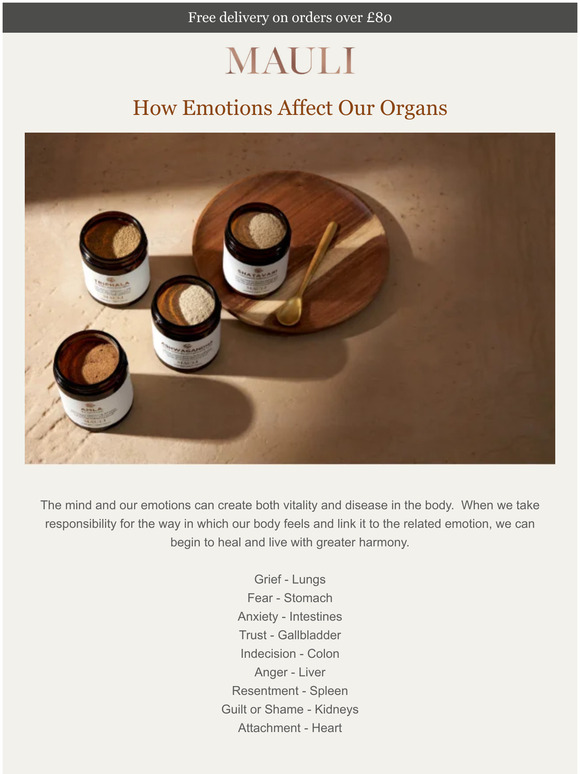 Mauli Rituals: How Emotions Affect Our Organs | Milled