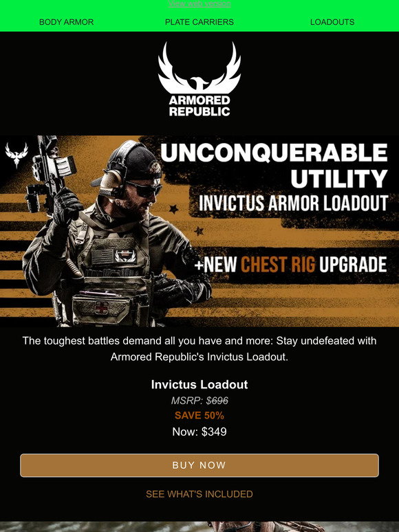 AR500 Armor: [SAVE 50%] NEW Invictus Loadout... | Milled