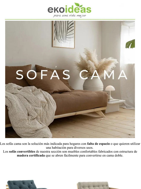 Ekoideas: Ekoideas | Sofás cama naturales, madera proveniente de tala sostenible | Milled