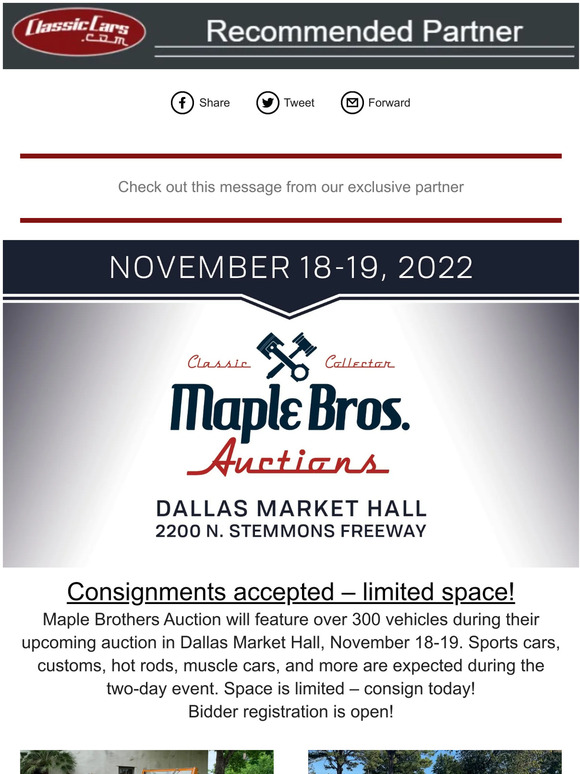 ClassicCars: Maple Brothers Featured Consignments | Milled
