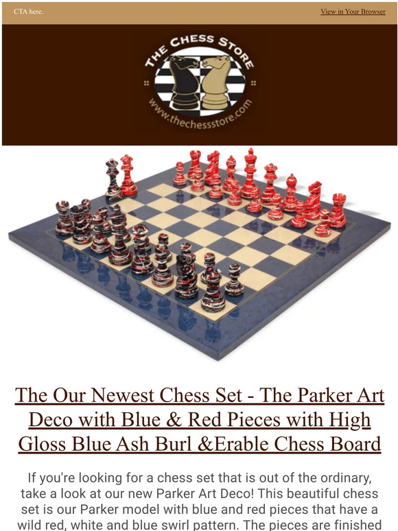 thechessstore: Lots of Color - New Parker Series Art Deco Chess Set ...