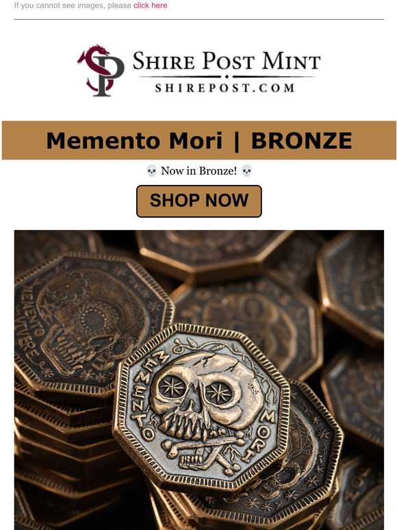 Shire Post Mint: Our Classic Memento Mori now in Bronze | Milled
