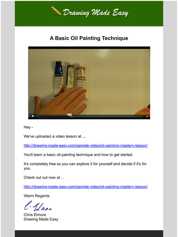 Drawing Made Easy: — - a basic Oil Painting Technique [VIDEO] | Milled