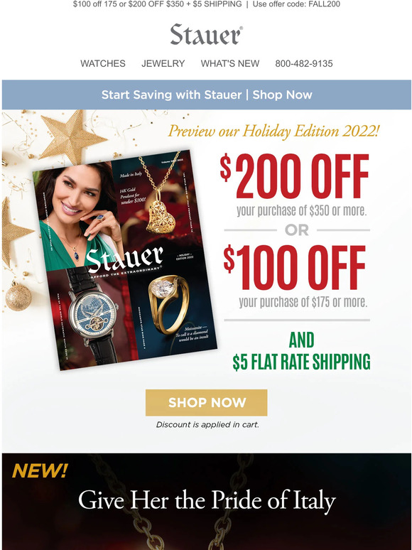 Stauer: Hi, Have You Taken Advantage of Stauer Savings yet? | Milled