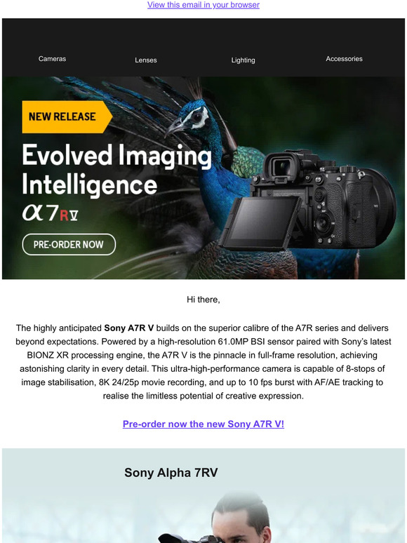 CameraPro: Introducing the new Sony A7RV | Pre-order yours now at ...