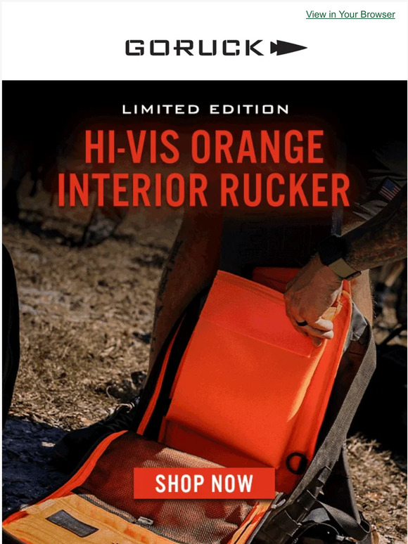 GORUCK: Hi-Vis Orange Interior Ruckers Are Here | Milled