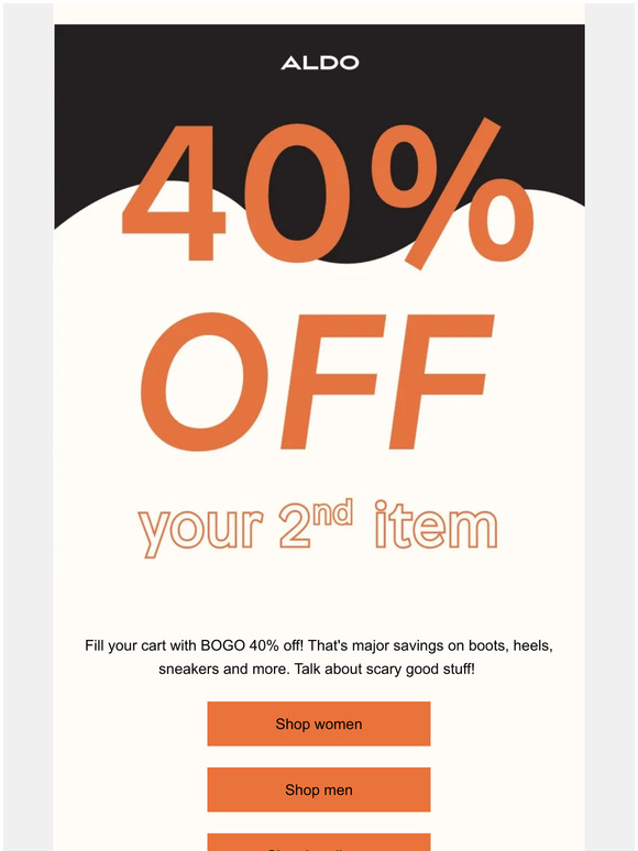 ALDO Shoes: BOGO 40% off is a real treat! 🍬 | Milled