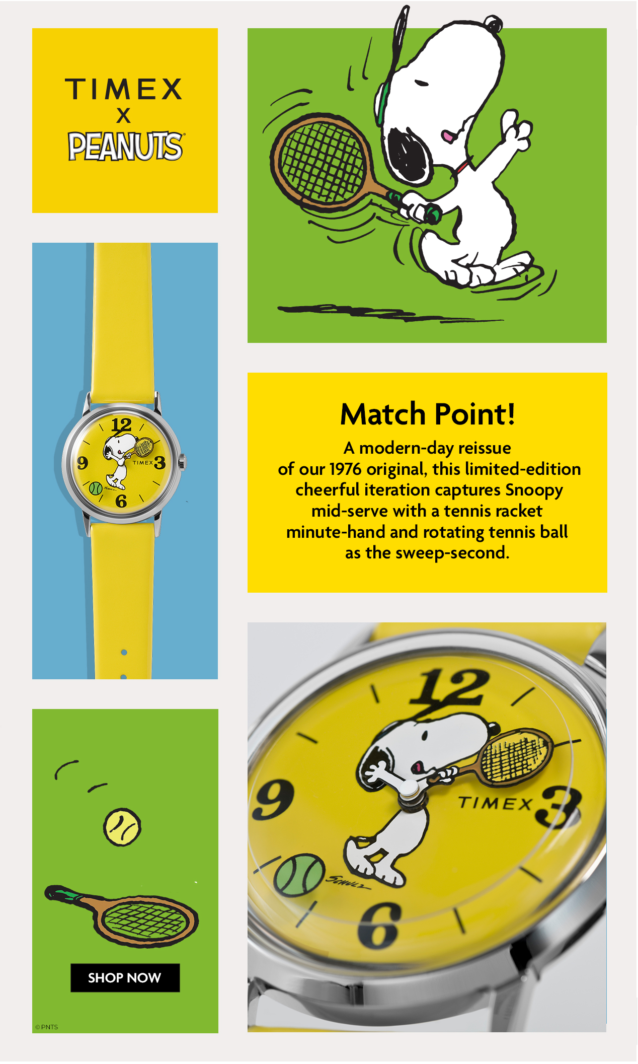 Timex: Match Point! Limited-Edition Snoopy Tennis Reissue 🎾 | Milled