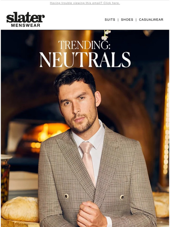 Slaters Menswear: Neutral Suits For You 👉 Shop Now | Milled