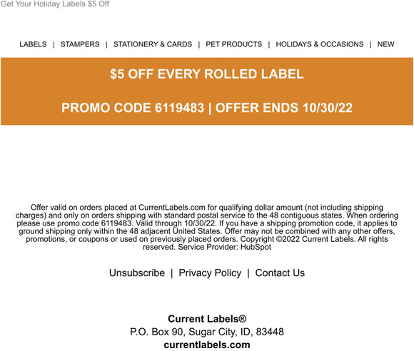 Current Labels: New Holiday Labels Have Arrived | Milled