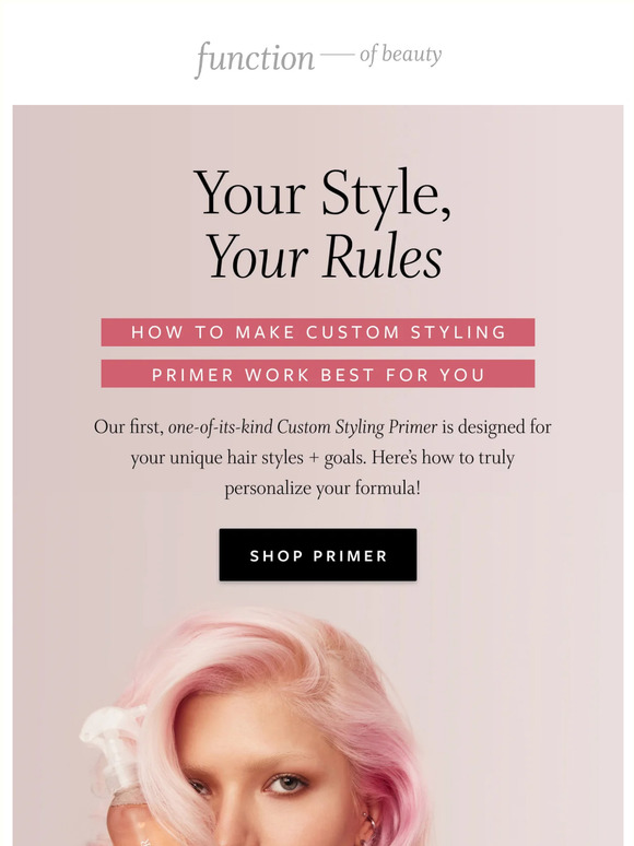 Function of Beauty: Level up how you prep with Custom Styling Primer ...