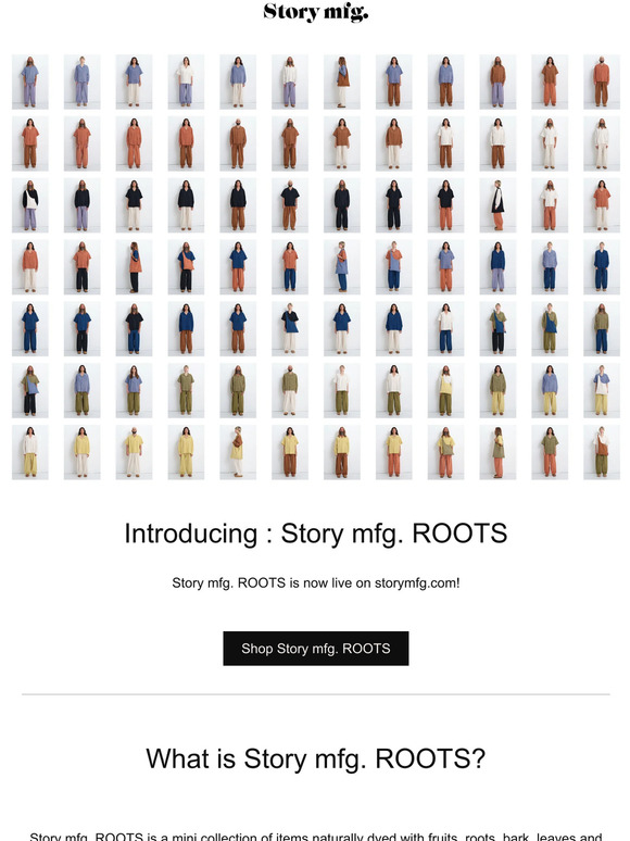 STORY mfg: Introducing : Story mfg. ROOTS collection | Milled