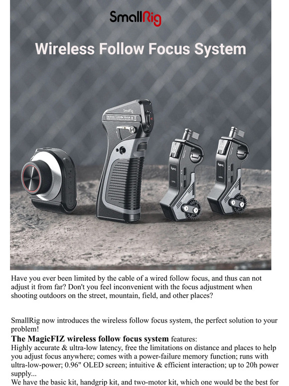 SmallRig: New Arrivals! MagicFIZ Wireless Follow Focus Kit Launched For ...