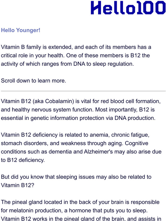 Hello100: What Is Vitamin B12? And Why Is It Important? | Milled