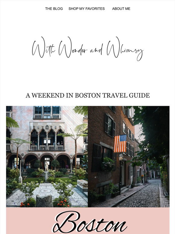 With Wonder and Whimsy: A Weekend in Boston Travel Guide — With Wonder ...