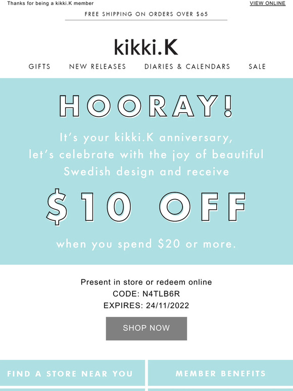 kikki.K: Happy kikki.K anniversary | Milled