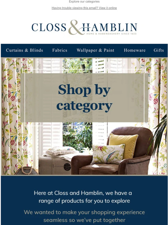 Closs & Hamblin: Shopping made easy with Closs and Hamblin | Milled