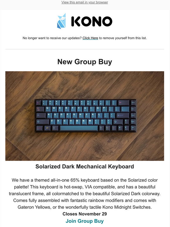 Kono Store: Solarized Dark Mechanical Keyboard GB! - Kono Store Weekly ...