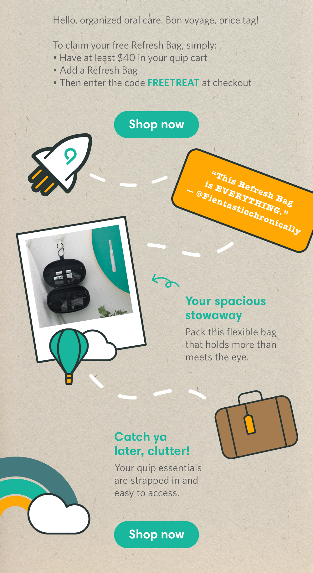 Quip: 🤑 Unpack a FREE Refresh Bag ($40 value!) | Milled