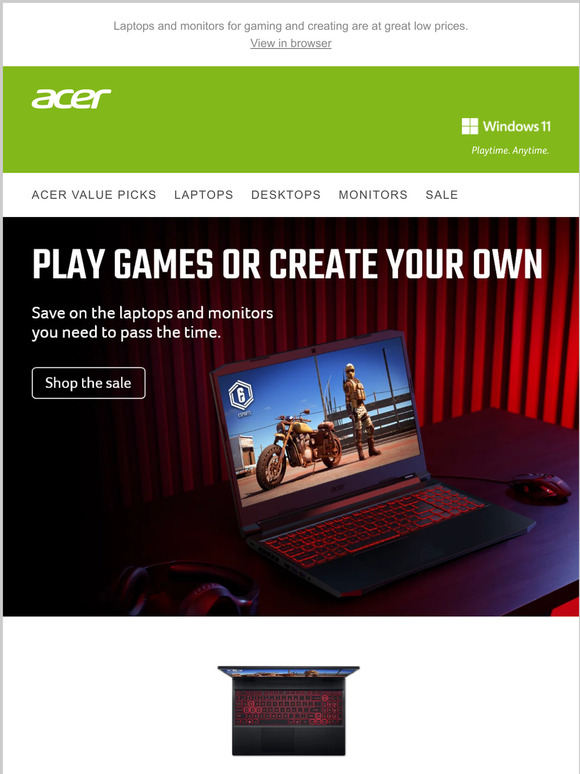 Acer: Crank up your gaming and creativity with great pricing on laptops ...