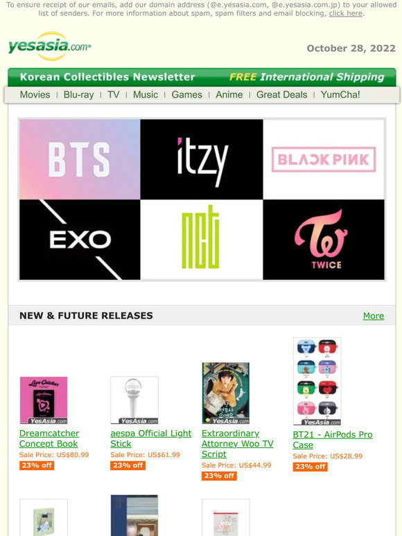 Yesasia New Korean Collectibles At Yesasia Milled