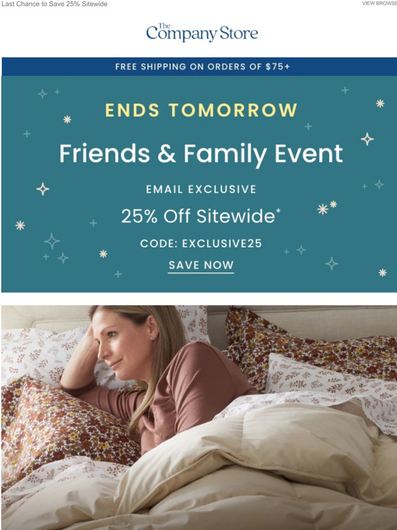 The Company Store: EXCLUSIVE OFFER Ends Tomorrow | Milled