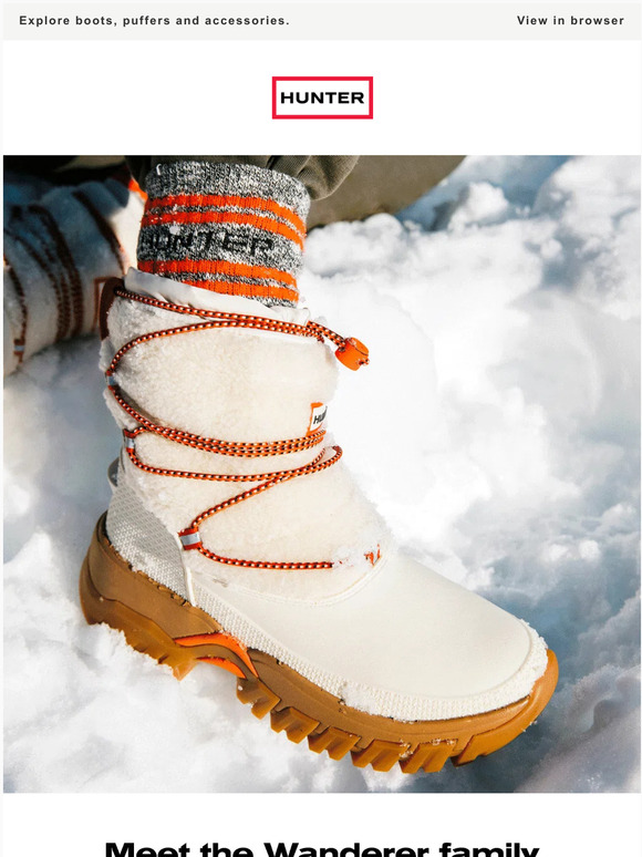 Hunter Boots: Your winter essentials: the Wanderer family | Milled
