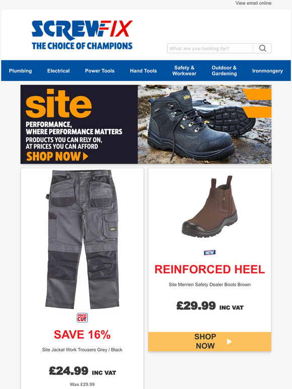 Screwfix: Get Work Ready with SITE - Whatever the weather | Milled
