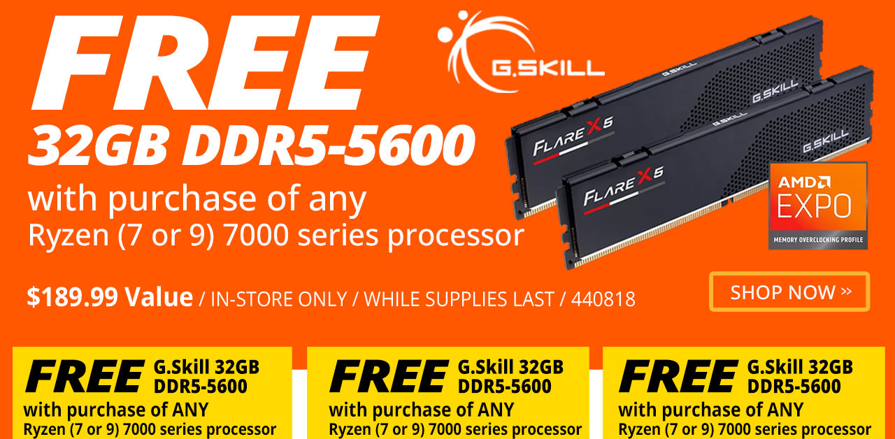 Micro Center: Free 32GB DDR5 and $50 Motherboard Savings with Purchase ...