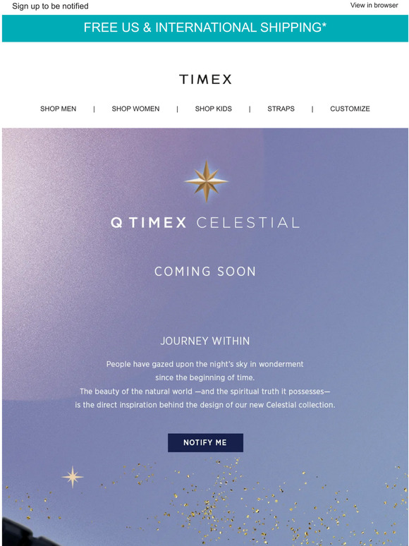 Timex: Coming Soon: Q Timex Celestial | Milled