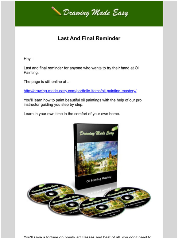 Drawing Made Easy: — - last and final reminder | Milled