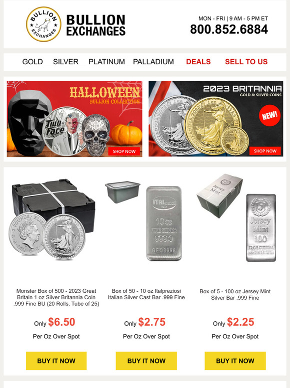 Bullion Exchanges: 🦍SALE On Monster Boxes Of Silver! Plus NEW ...
