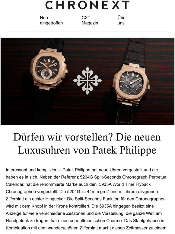 CHRONEXT: Dürfen wir vorstellen? Die neuen Luxusuhren von Patek ...