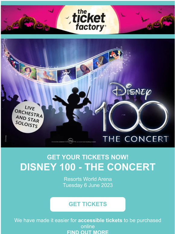The Ticket Factory: Disney 100 - The Concert 🎫• On sale now! | Milled