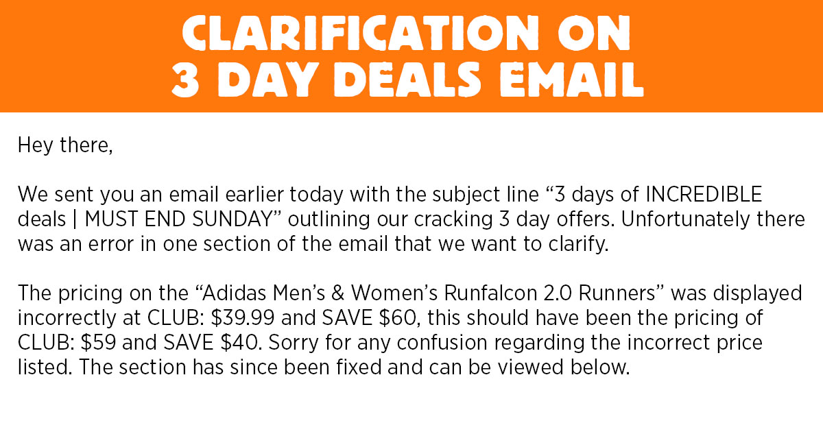 Anaconda: Clarification on 3 Day Deals email | Milled