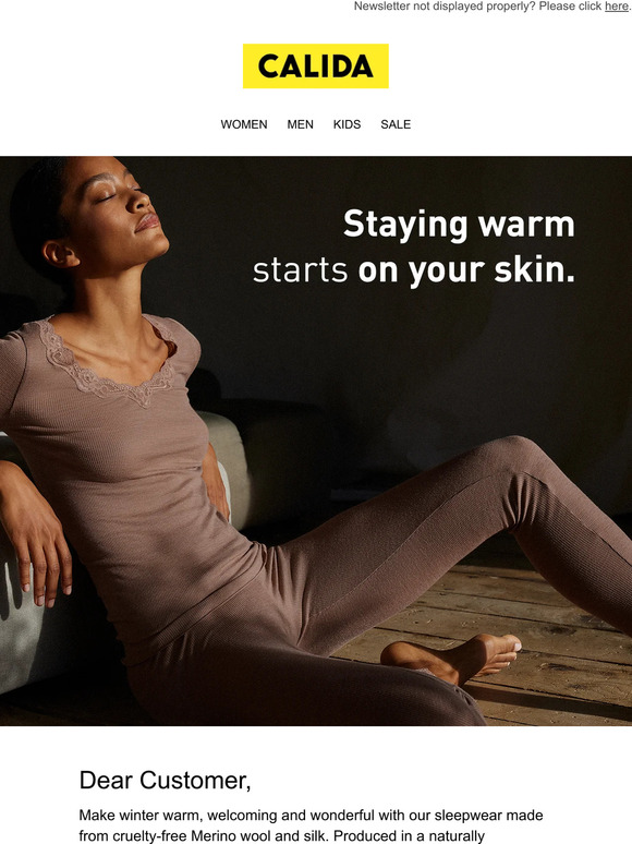 Calida: Wool & Silk: Natural warmth in its most beautiful form | Milled