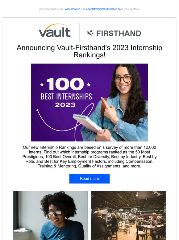 Vault: 50 Most Prestigious Internships for 2023 | Milled