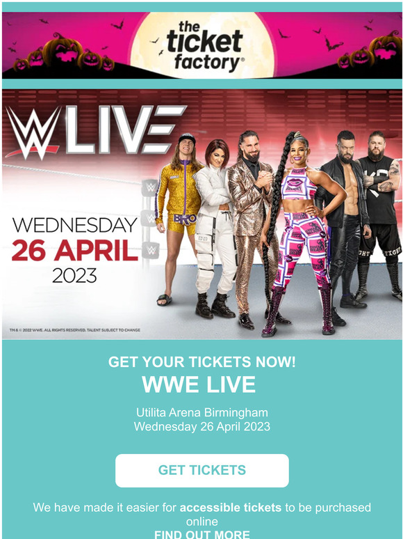 The Ticket Factory: WWE Live 🎫• On sale now! | Milled