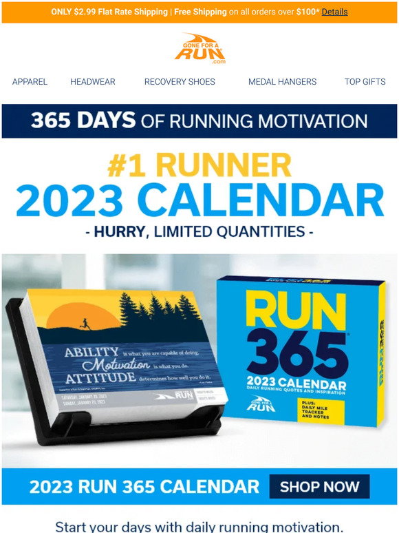 gone for a run: 2023 Calendar for Runners - Hurry, Limited Quantities ...