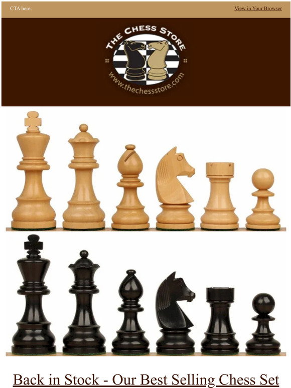 The Chess Store: Bes Selling Chess Set of All Time Back in Stock | Milled