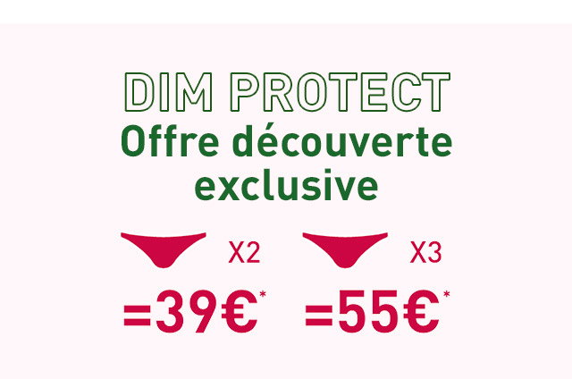 DIM: 📢 Offre exclusive DIM Protect, 39€ les 2 culottes menstruelles, c ...