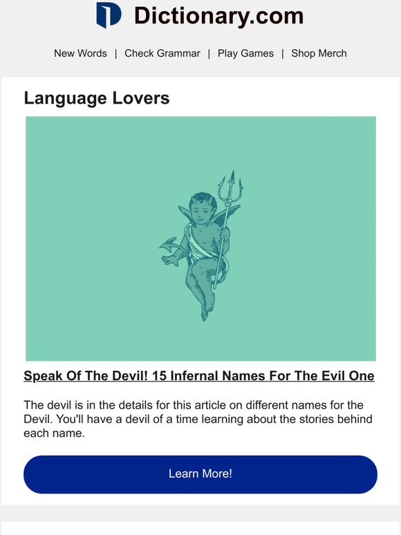 Dictionary.com: Speak Of The Devil! 15 Infernal Names For The Evil One ...