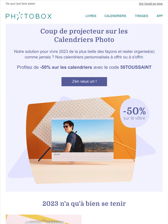 PhotoBox: -50% sur votre calendrier 2023 🗓️ | Milled