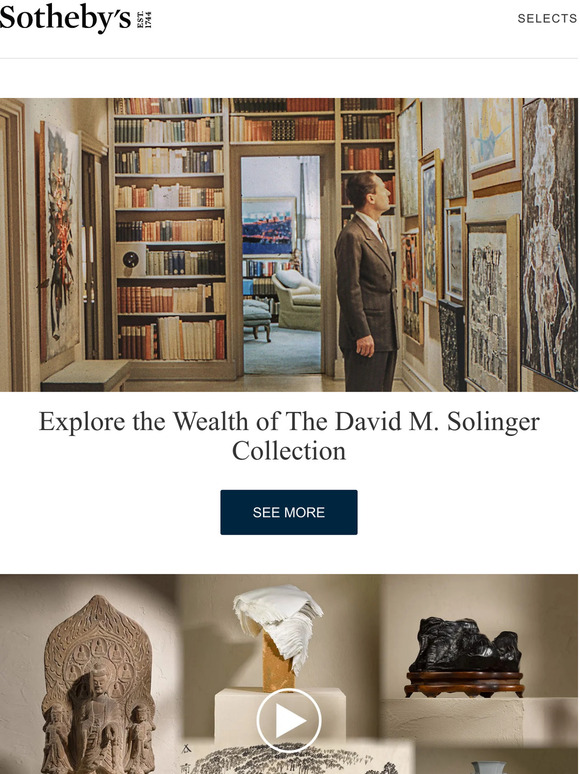 Sotheby's: The David M. Solinger Collection Arrives at Auction, A ...