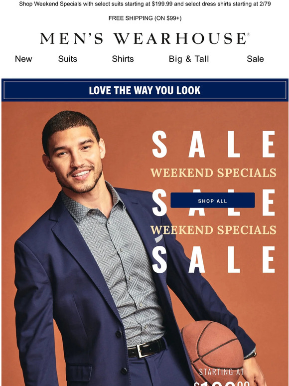 Men's Wearhouse: Last chance to save BIG. | Milled